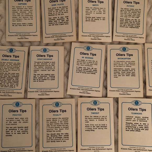 Other | Vintage Houston Oilers Trading Cards | Poshmark